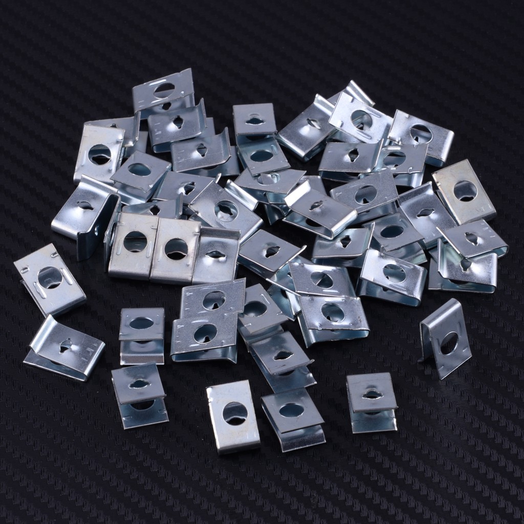 50pcs Universal Speed Fasteners U Nuts Self Tapping Screw Spire Clip ...
