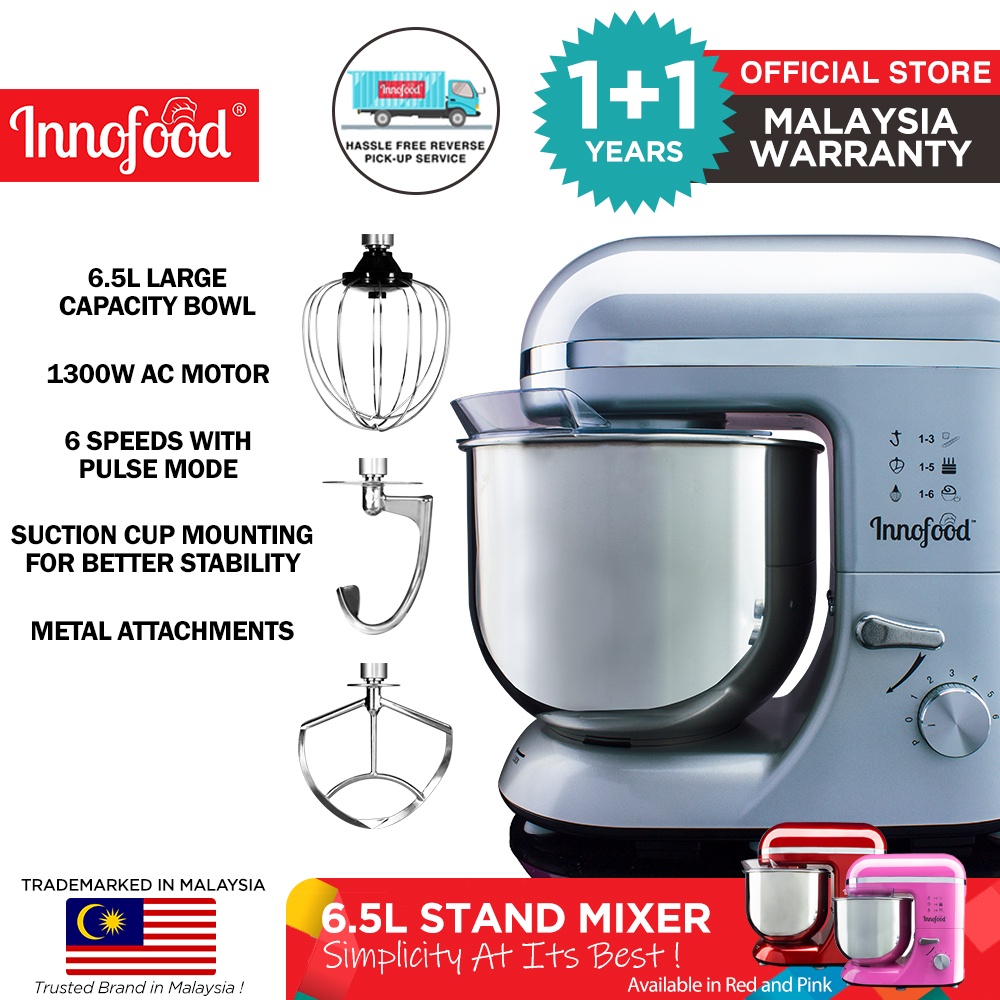 Innofood High Speed Power Stand Mixer - Silver (6.5L/1300W) KT-609 | Shopee Malaysia