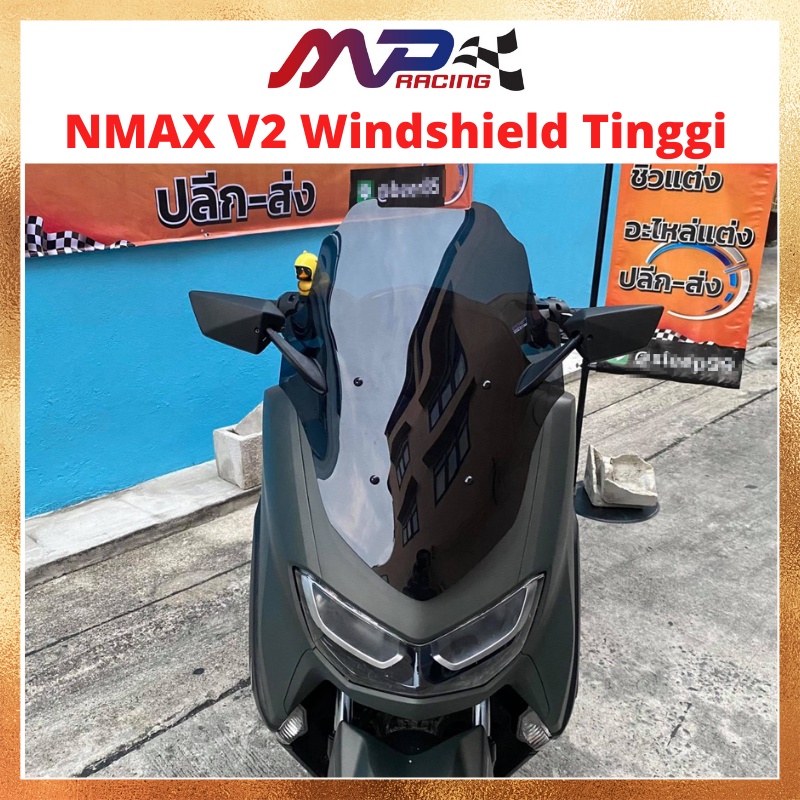 NMAX V2 Windshield Tinggi 55cm &side mirror,Thailand.Yamaha Nmax V2 ...
