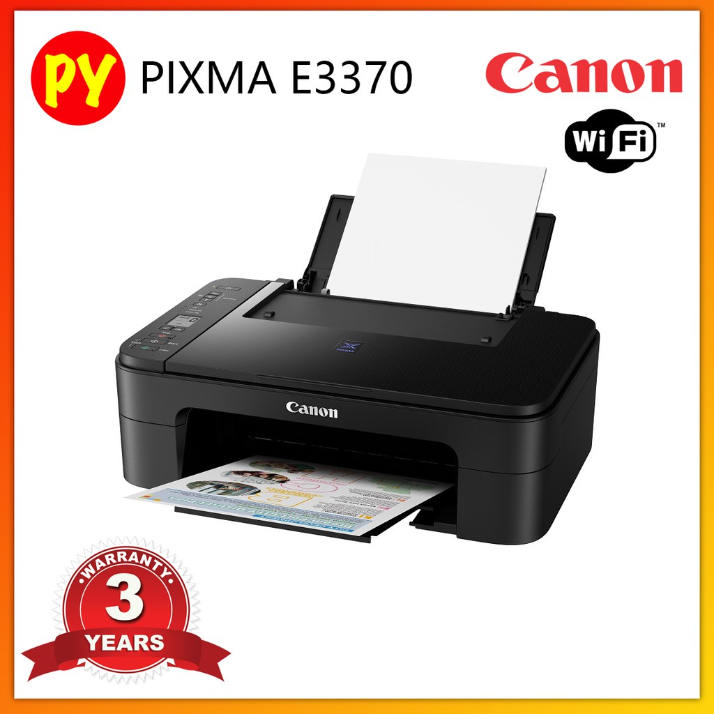 Canon PIXMA E3370 All-In-One Inkjet Printer with Wifi E 3370 come with ...