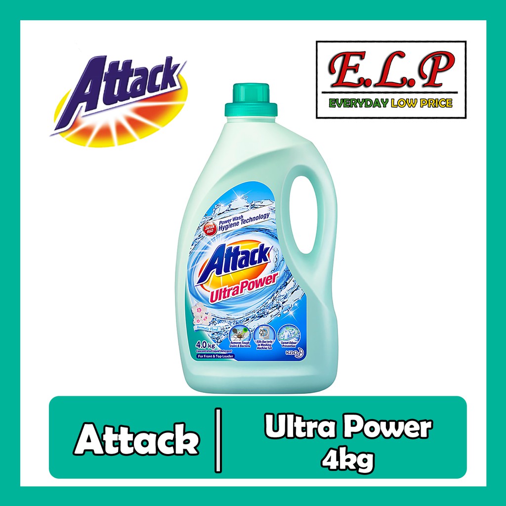 Attack Liquid Detergent 3.6kg (LIMITED 2 BOTTLES IN 1 ORDER) | Shopee ...