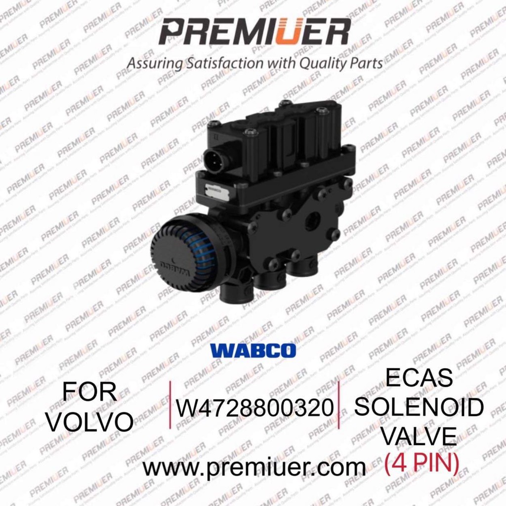 W4728800320 Volvo FM 4X2 ECAS Solenoid Valve 4 Pin 20514449 WABCO Brand ...