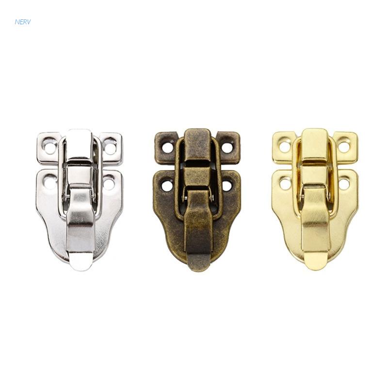 NERV Antique Wooden Box Decorative Buckle Lock Antique Iron Suitcase ...