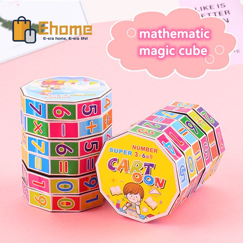 [Ehome] Plastic Math Cube Kids Birthday Party Toys Educational Puzzle ...