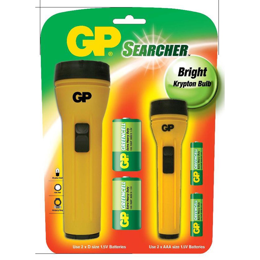 GP Discovery Flashlight Torchlight 2D + 2AA (2 pieces) | Shopee Malaysia
