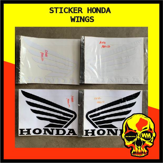 HONDA WINGS STICKER SET WHITE/ BLACK *READY STOCK* | Shopee Malaysia