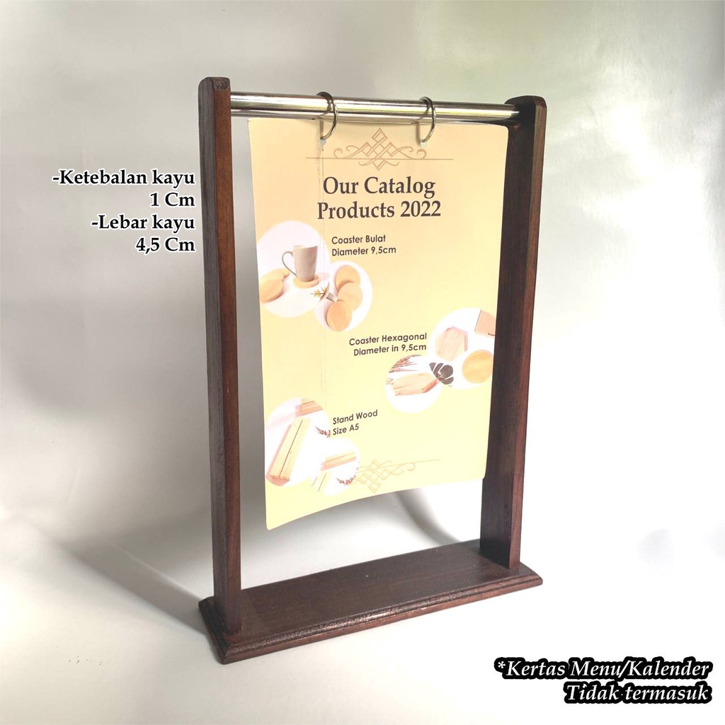 Stainless Menu Stand A5 Size Menu Stand Table Number Display Stand ...