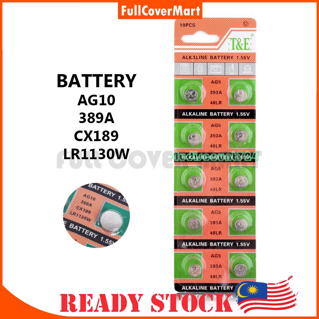 (BAT22) AG10 Battery L1130 LR54 389A SR54 Coin Button Cell Battery ...