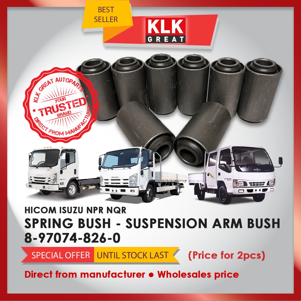 HICOM ISUZU NPR NQR SPRING BUSH - SUSPENSION ARM BUSH 8-97074-826-0 ...