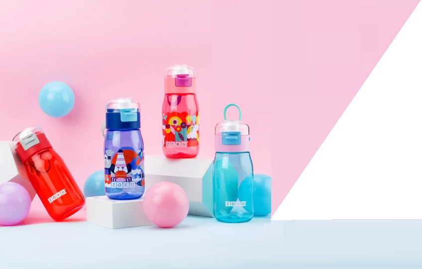 Zoku Kids Flip Gulp Water Bottle (16oz / 475 ml) Kid Bottle Children ...