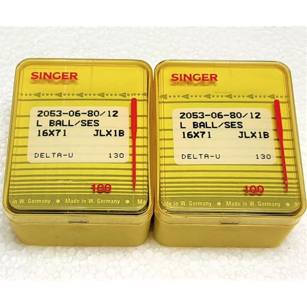 SINGER 2053 14U 14U12 Jarum Mesin Jahit Tepi Needle Size 12 Ball Delta ...
