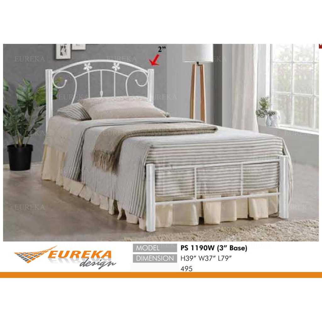 EUREKA Single Metal Bed/Katil Besi Wire Mesh Base Frame (Deliver & Installation Klang Valley ...