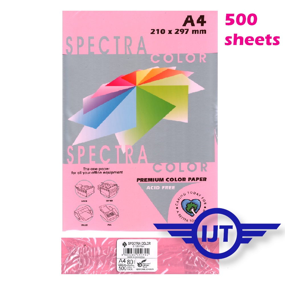 Sinar Spectra A4 Premium Colour Paper 80gsm Light Green / Pink 500pcs ...