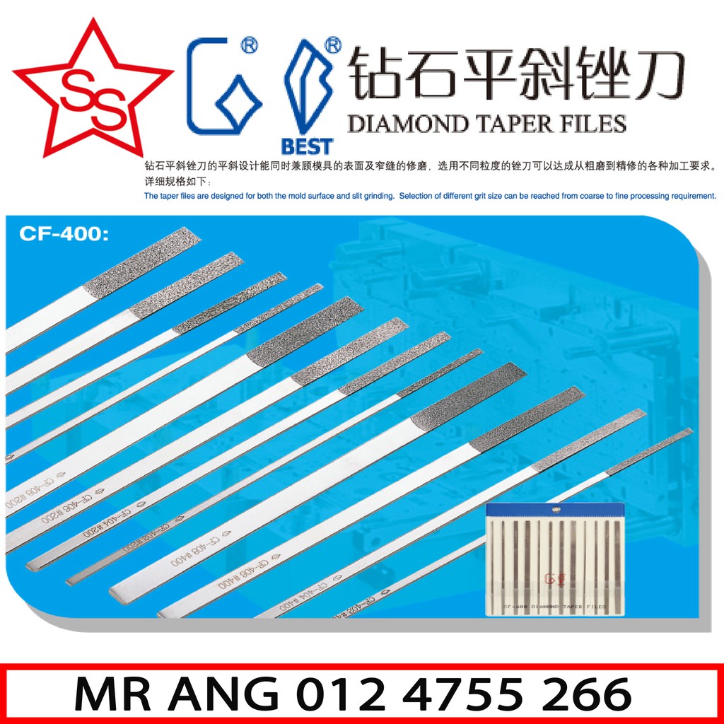 BEST CF-400 Diamond Tapper Files 12PCS SET | Shopee Malaysia
