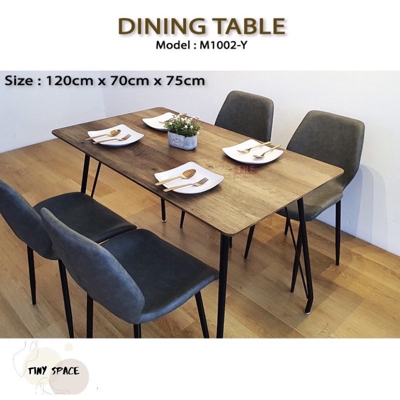 Scandinavian Muji style Wood Dinning table Meja Makan Kayu table with ...