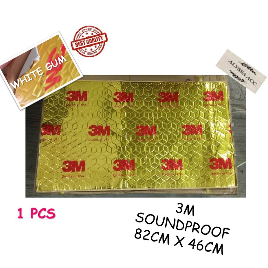 3M Car SoundProof 80cm x 46cm Sound Proofing Insulation Heat Mat 1Pcs ...