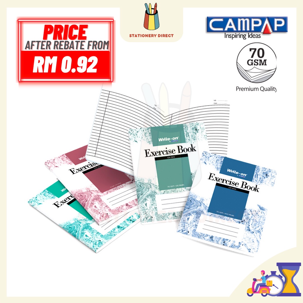 Campap Write On F5 Single Line Exercise Book Notebook Buku Nota 70gsm ...