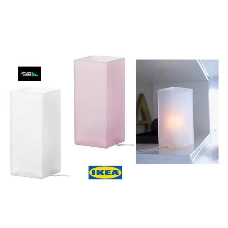 GRONO Table Lamp, frosted glass white/pink | Shopee Malaysia