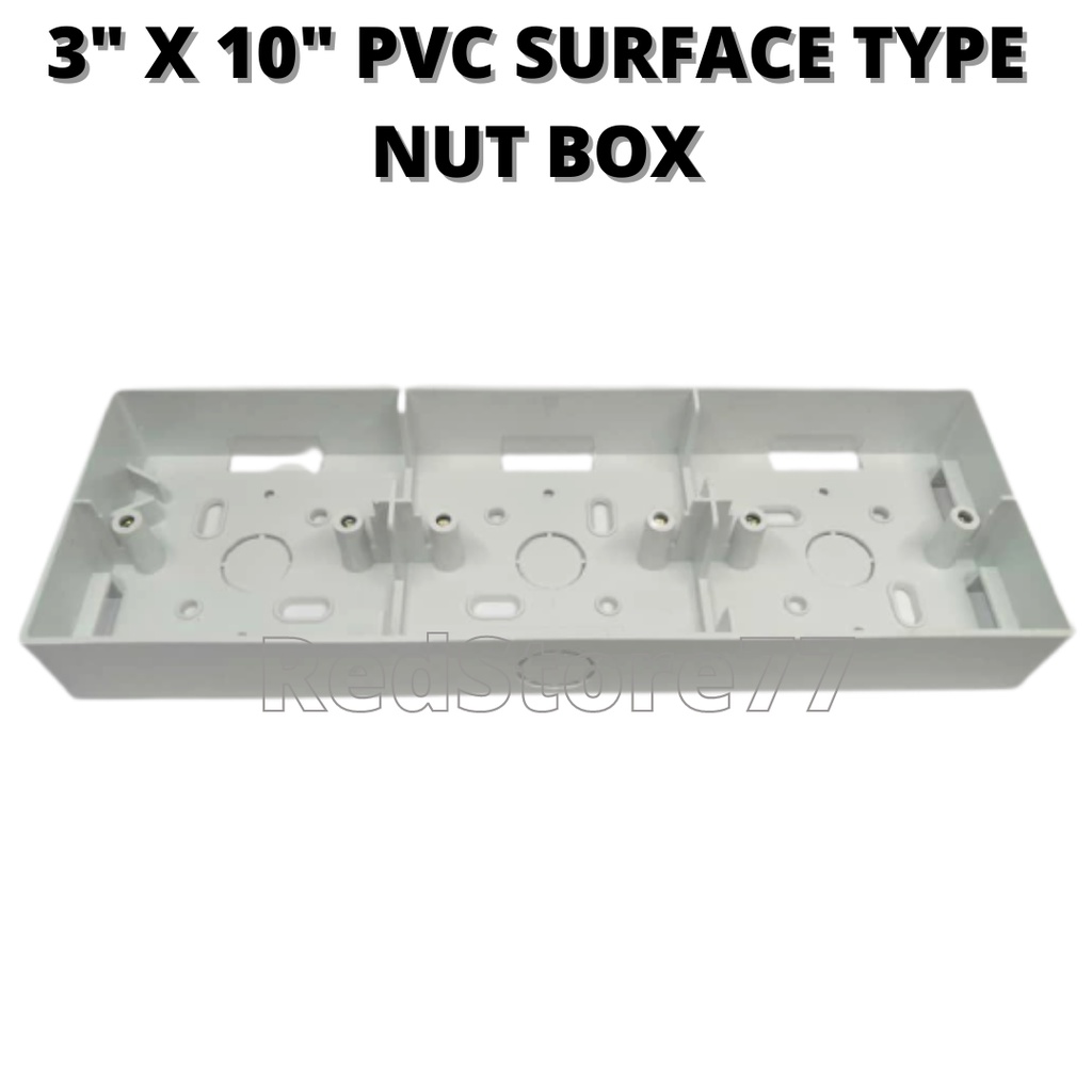 PVC NUT BOX / PVC SURFACE NUT BOX / SWITCH BASE BOX 3X3 3X6 3X7 3X10 ...