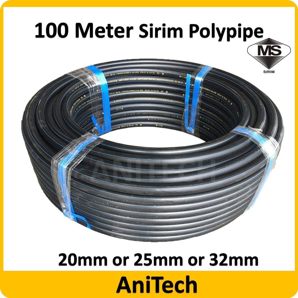 ( Sirim Approval ) 20mm / 25mm / 32mm x 100M High Density Polyethylene ...