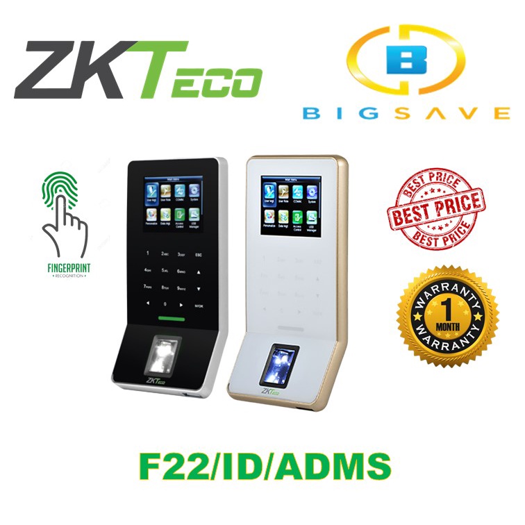 ZKTECO F22/ID/ADMS & F22/MF/ADMS ULTRA SLIM FINGERPRINT TIME ATTENDANCE & ACCESS CONTROL ...