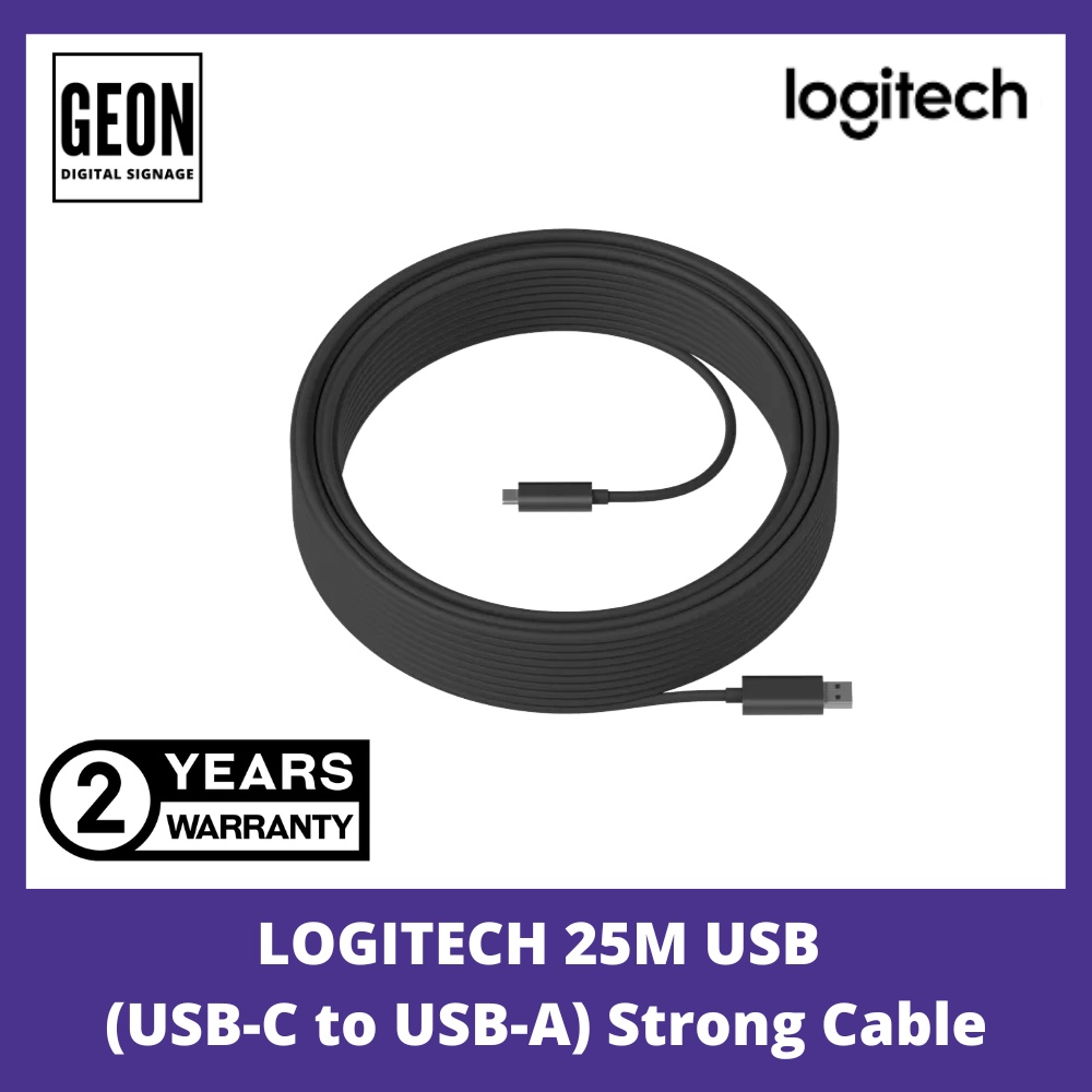 LOGITECH Strong USB 10Gbps Cable 25M (939-001802) - 2 Years LOGITECH ...