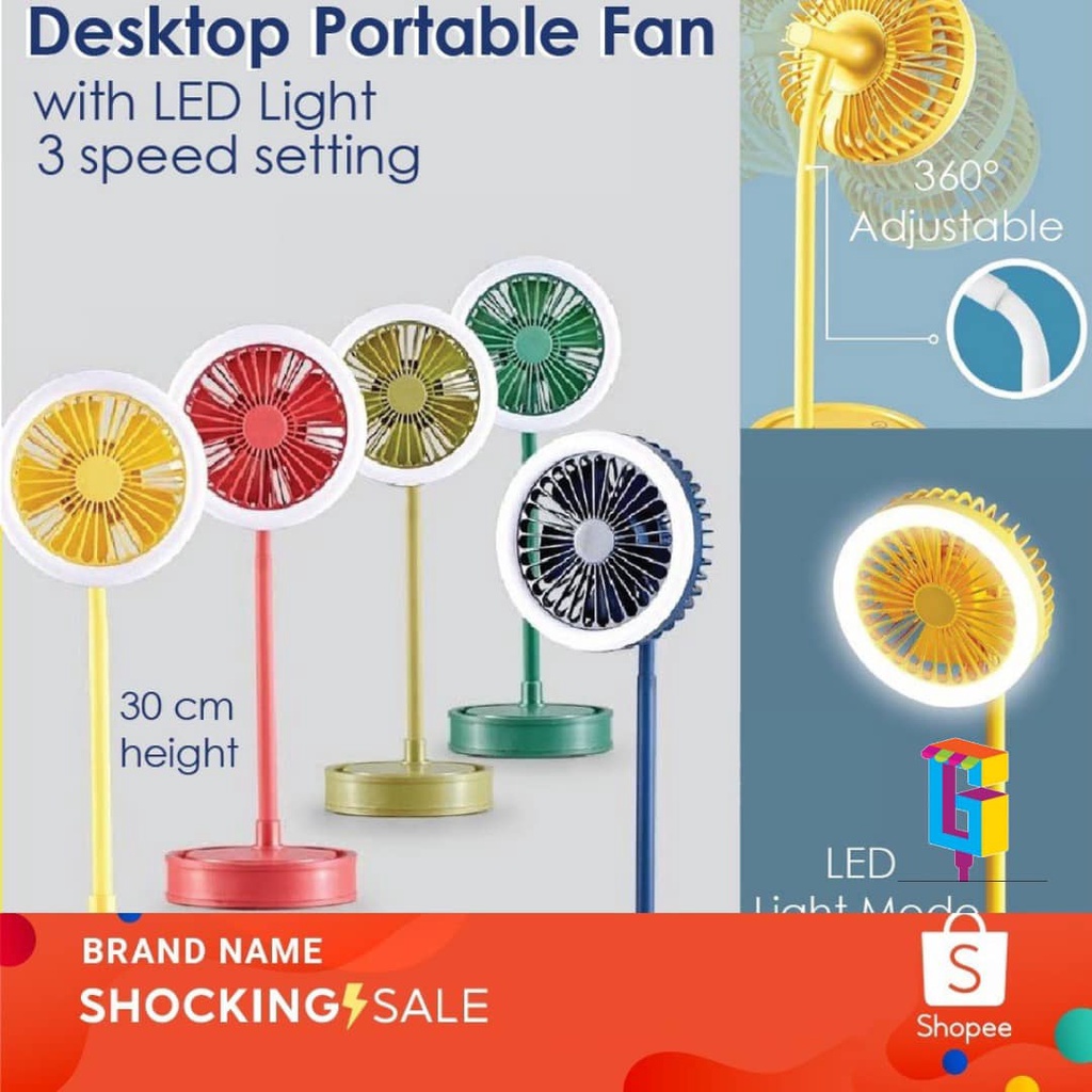 YASE YS2219 Mini Desktop Portable Fan / 360 Degree Adjustable / Large ...