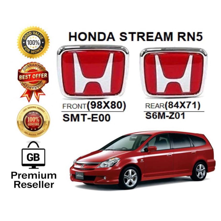 GB-Store 100% [ORIGINAL] HONDA STREAM RN5 LOGO FRONT&BACK LOGO/EMBLEM ...