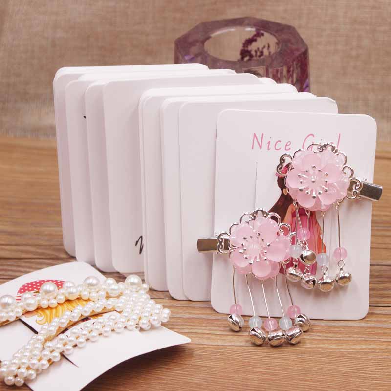 50 pc 7x9cm kraft paper black and white color jewelry packaging hairpin ...
