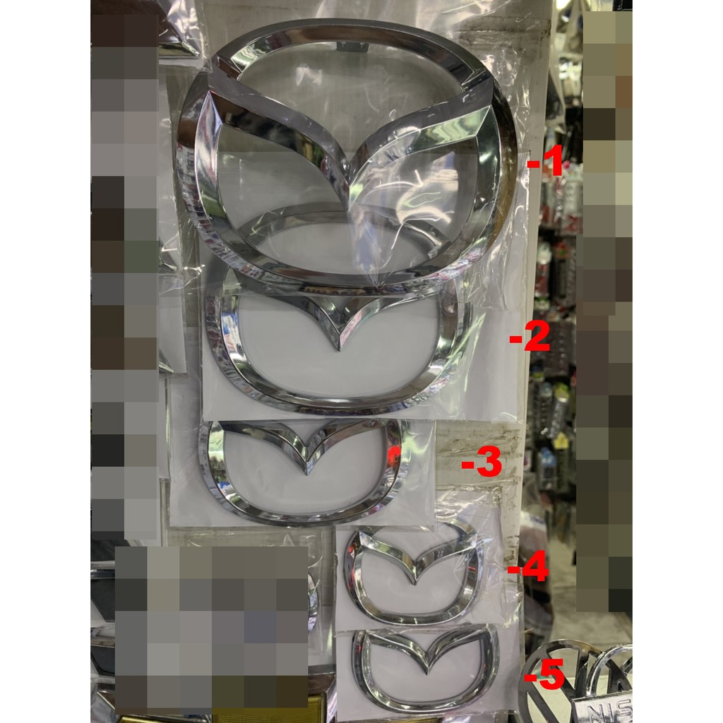 MAZDA BADGE LOGO Car Front Rear Silver Chrome Plated mazda2 3 CX3 CX5 ...
