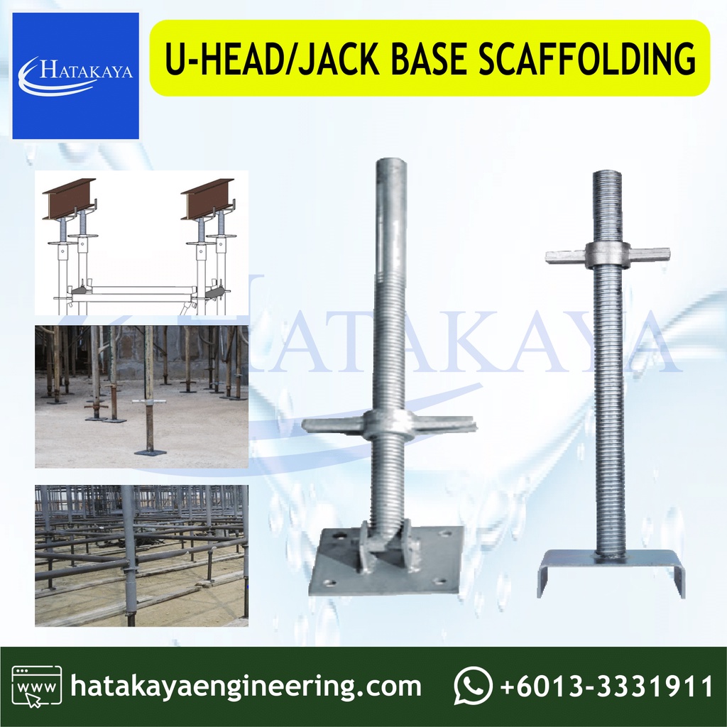 HTKY USED U-Head / USED JACK BASE JACKBASE scaffolding staging perancah ...