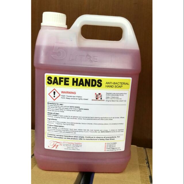 KLENCO SAFE HAND 5Liter (HAND SOAP) ANTI–BACTERIAL🔥 READY STOCK 🔥 ...