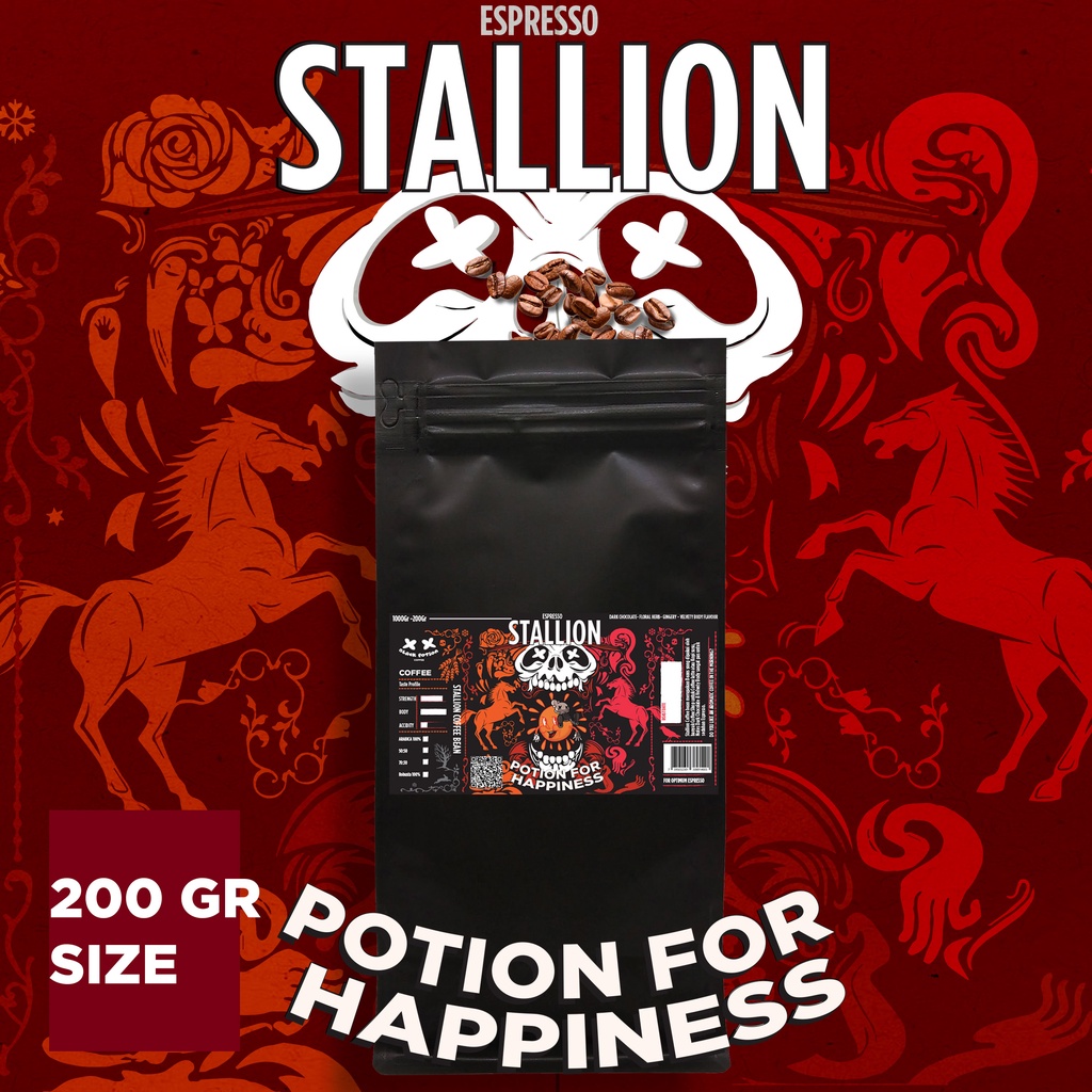 Stallion Blend Coffee Beans 100% ARABICA Coffee Bean 200gr Espresso ...