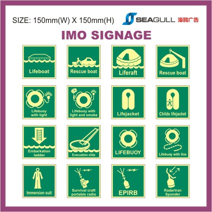 International Maritime Organization IMO Signage Rescue Boat Lift Boat ...