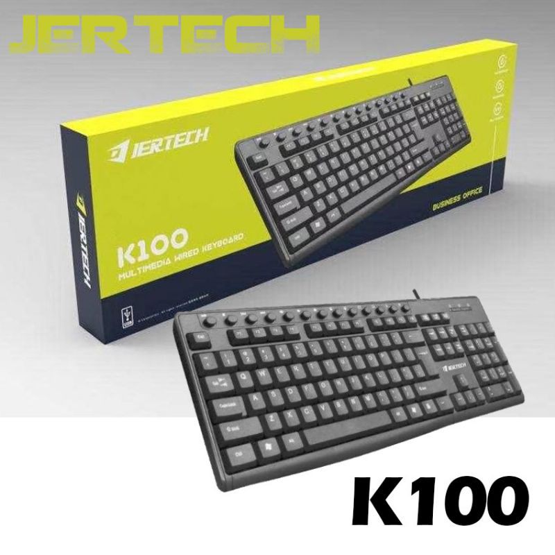 Jertech K100 Multimedia Wired Keyboard | Shopee Malaysia