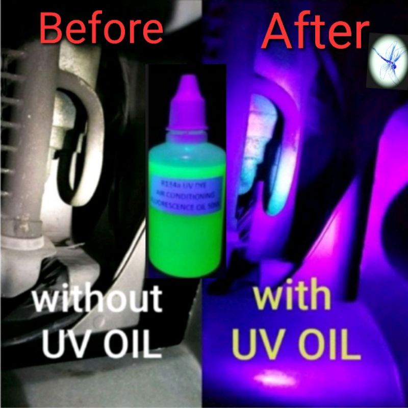 R134a Air cond UV Dye Fluorescence Oil Leak test 50ml 30ml 10ml diy ...