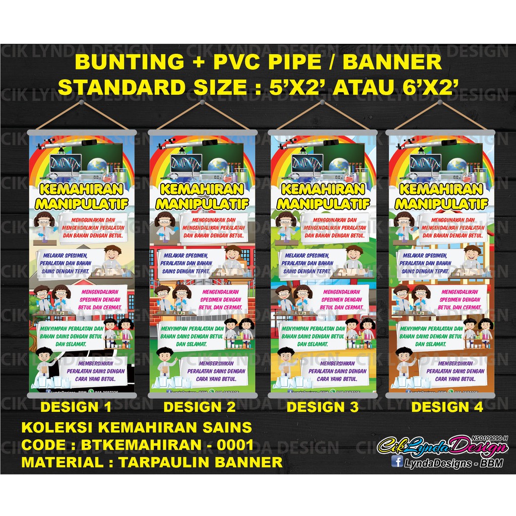 PRE-ORDER - BUNTING + PVC PIPE - KOLEKSI KEMAHIRAN SAINS | Shopee Malaysia