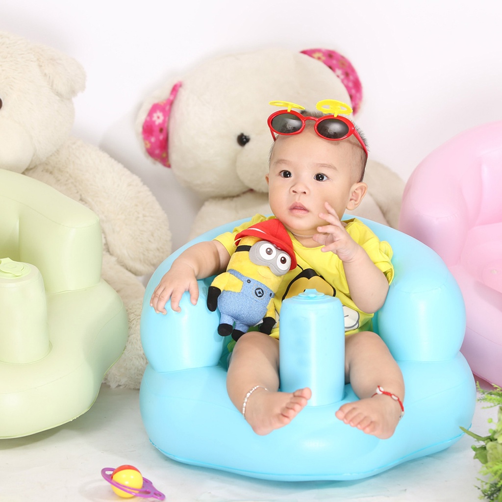 Realeos Baby Inflatable Baby Chair Learning Seat Inflatable Sofa chair ...