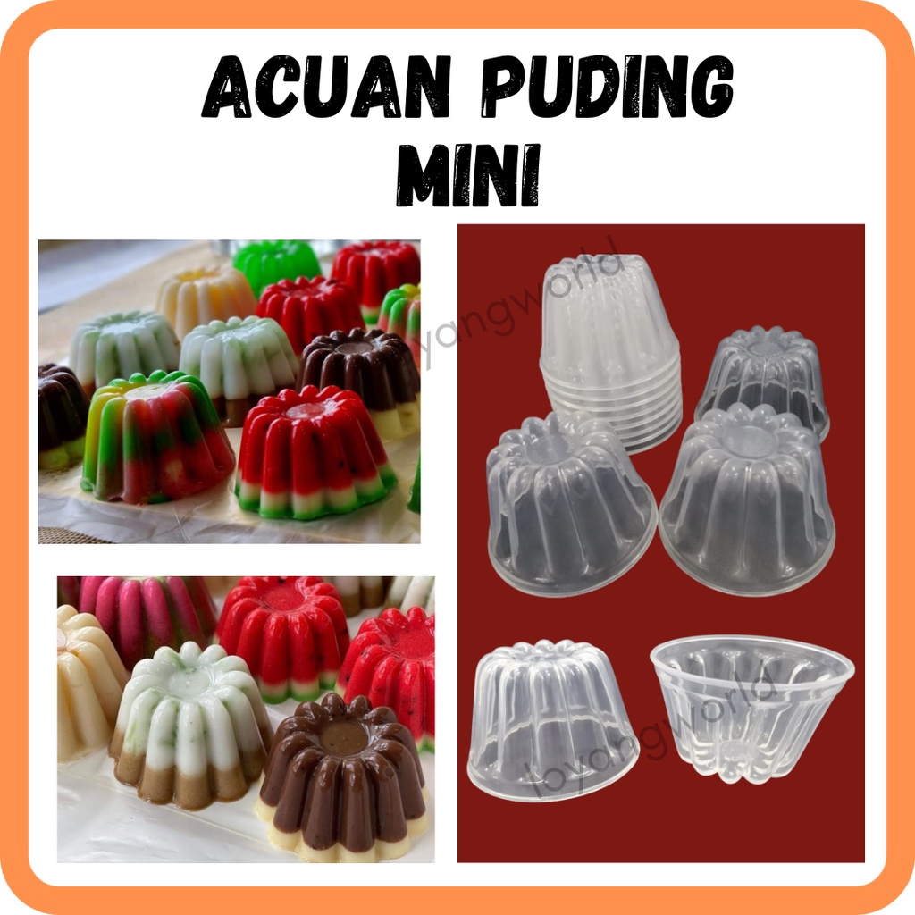 Acuan Puding Jelly Bunga Mini Mould Plastik Kecil Viral Pudding Cup Plastic Flower Indonesia ...