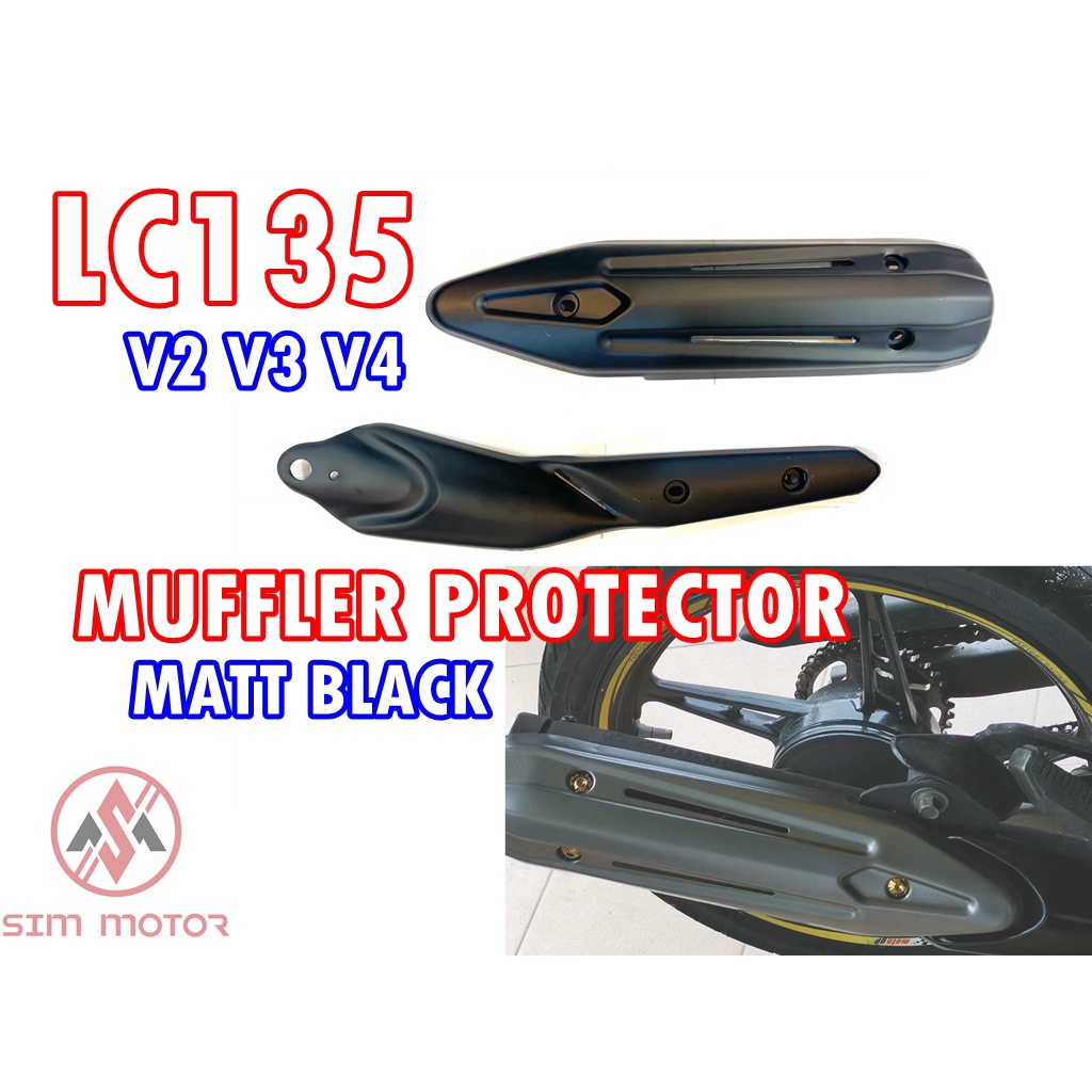 MUFFLER PROTECTOR LC135 NEW V2 V3 V4 LC 135 YAMAHA MUFFLER COVER ...