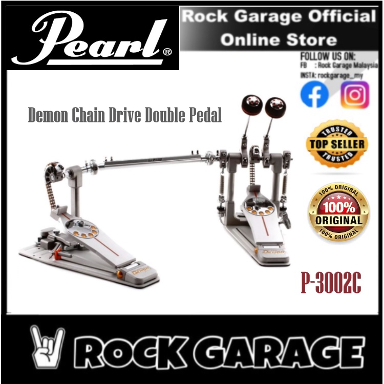 Pearl P-3002C Demon Chain Drive Double Pedal (P3002C) | Shopee Malaysia