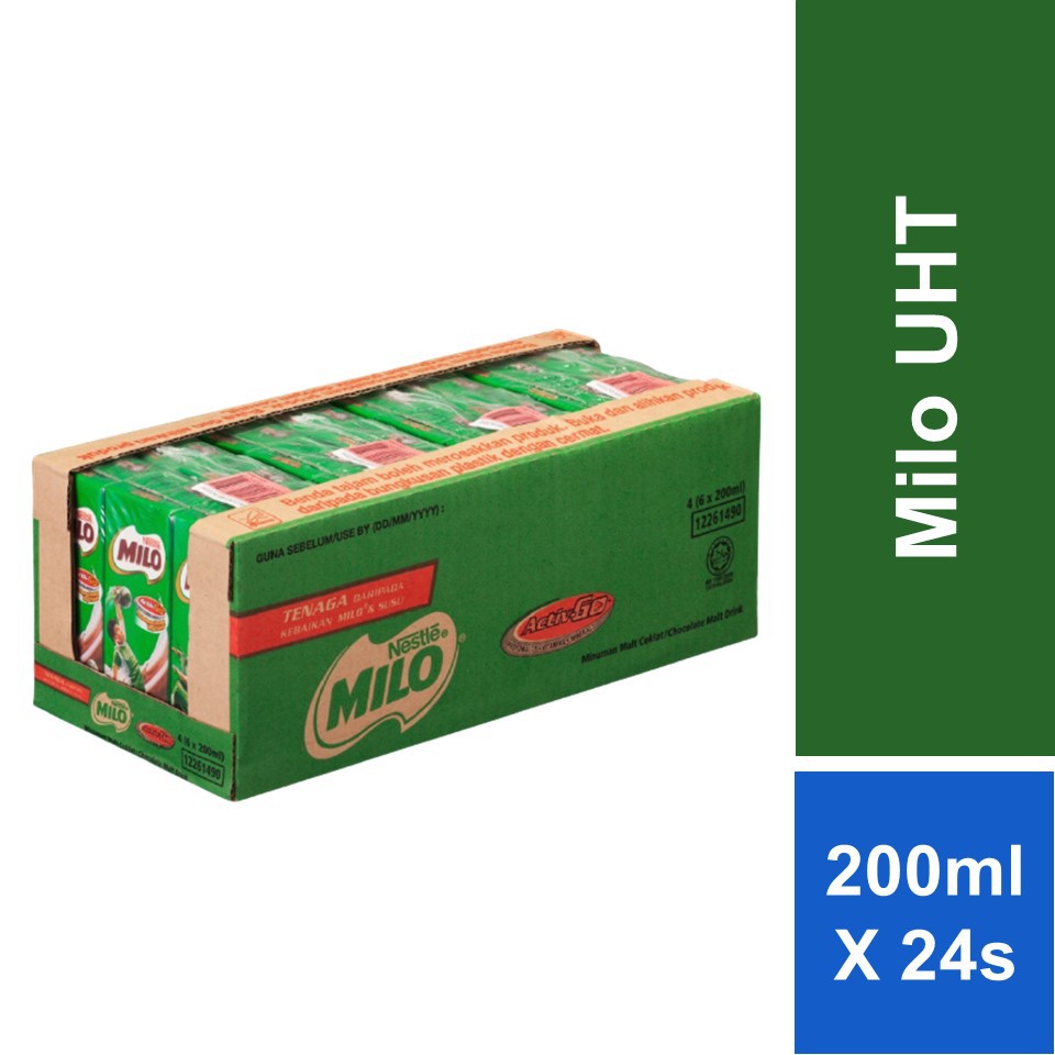 Nestle Milo Activ-Go UHT in Carton 200ml x 4x 6s [promo stock] | Shopee ...