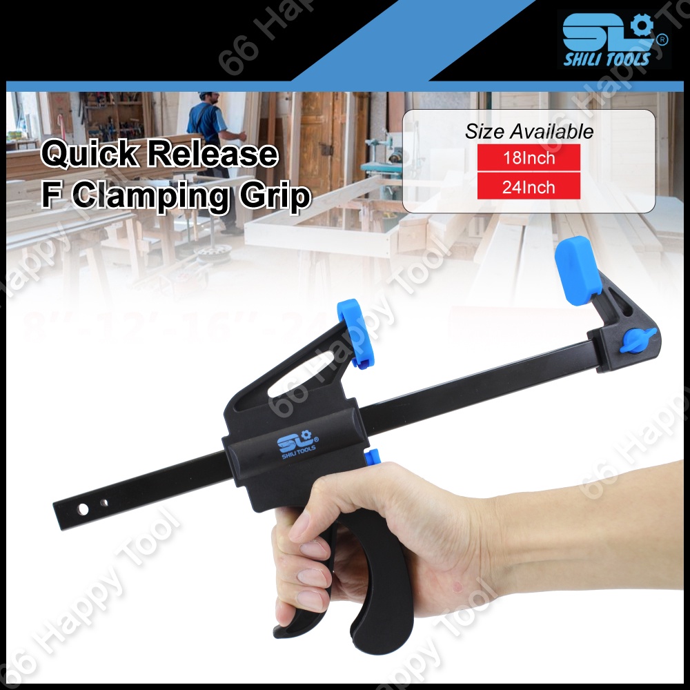 Shili Tools 18 / 24 Inch Woodworking Bar Fast F Clamping Grip Ratchet ...