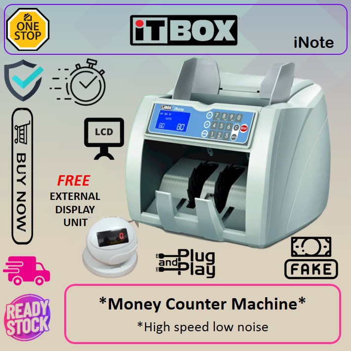 iTBOX Note Counter/LCD DISPLAY/Money Counter Machine/点钞机/Mesin Mengira ...