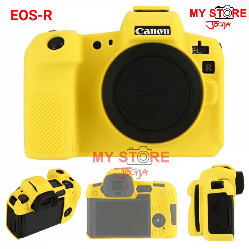 Silicone Case Body Camera Canon EOS-R EOS R Silicone Rubber Cover Protective Camera EOSR Yellow ...