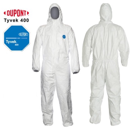 DuPont Tyvek 400 Coverall with Resp. Fit Hood, Elastic Wrists and ...