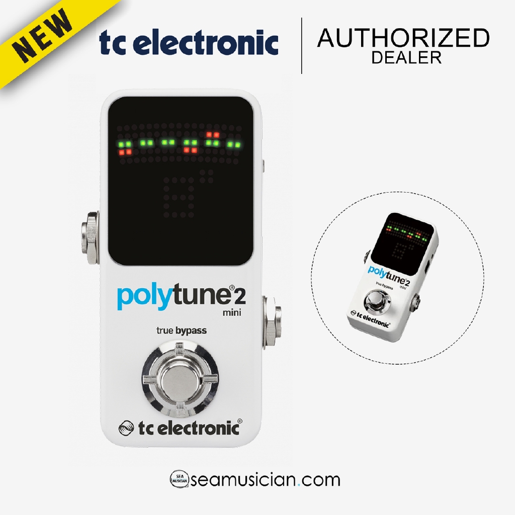 TC ELECTRONIC POLYTUNE MINI 2 TUNER GUITAR EFFECT PEDAL (TC000DD700 ...