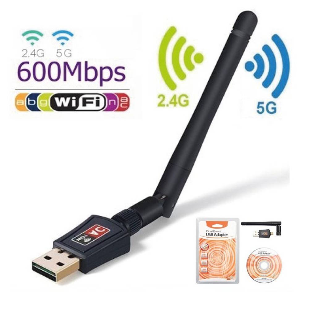 360 portable 600Mbps Dual Band 5GHz Wireless network card Lan USB PC ...