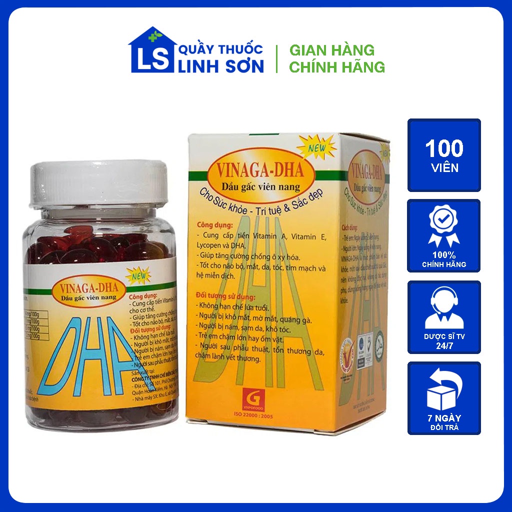 OXY Vinaga DHA gac oil capsules help enhance antioxidants (100 capsules ...