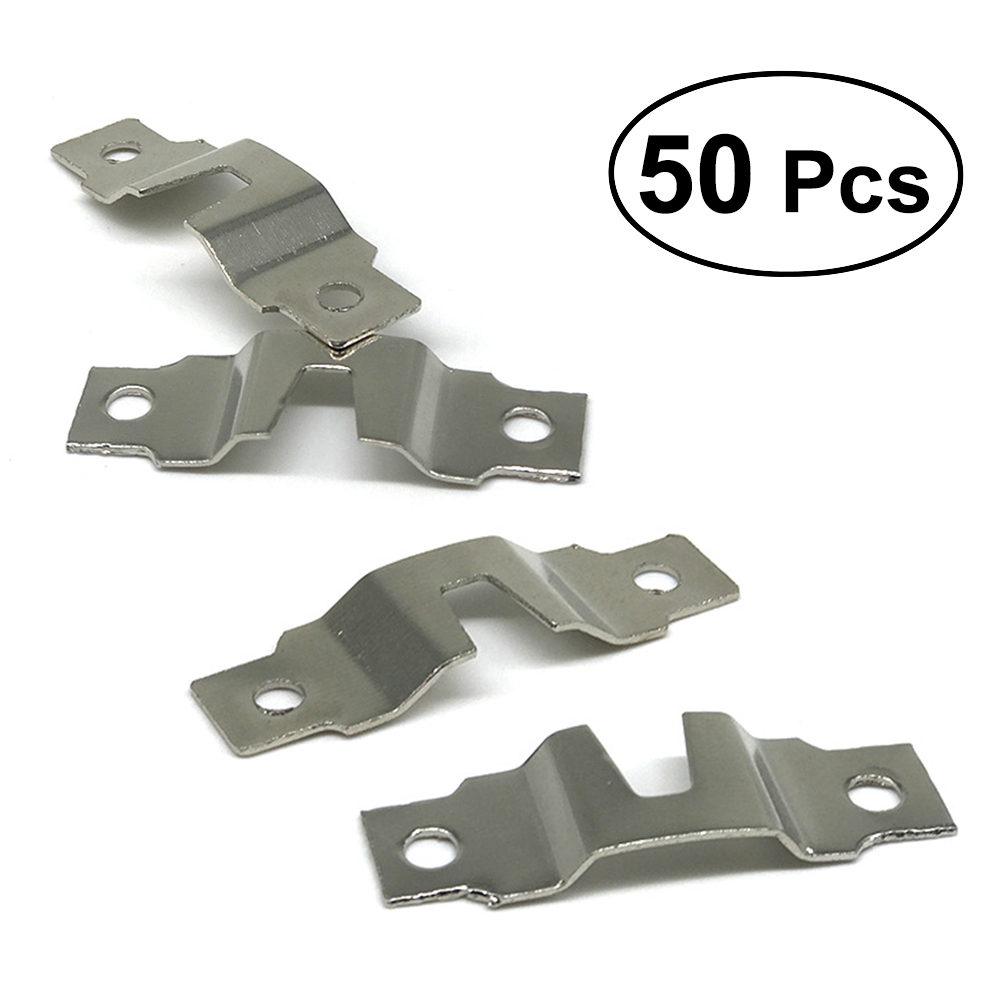50pcs Picture Painting Frame Hangers Kit Double Hole Hangers Holders ...